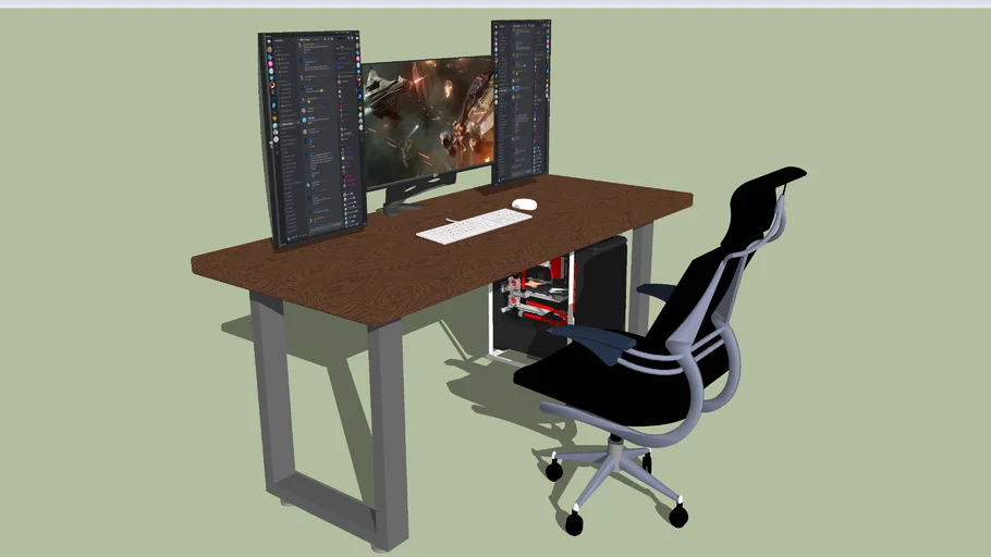 computer desk | 3D Warehouse