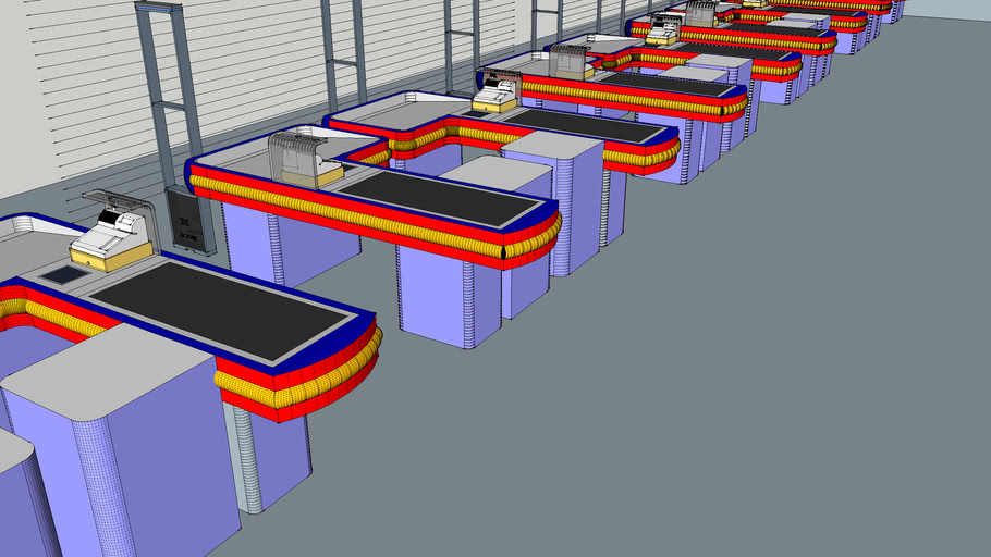Twin Pos counters | 3D Warehouse