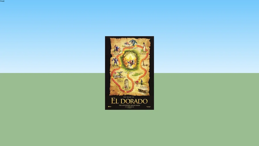 The Road to El Dorado - Map One Sheet Movie Poster 27X40 Double Sided ...