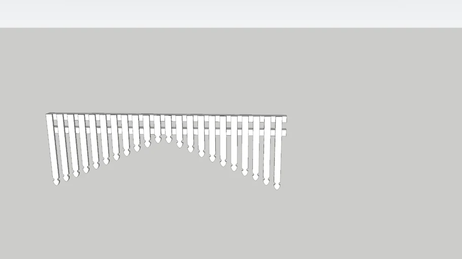 Decorative timber paling screen v4 | 3D Warehouse