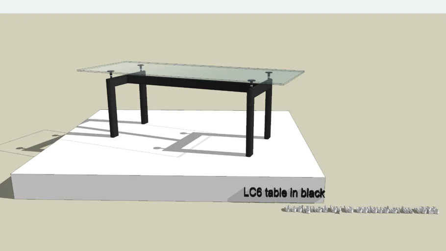 LC6 table in mat black | 3D Warehouse