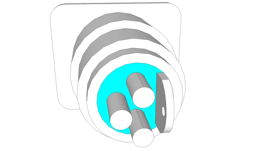 XLR Female Panel Mount Jack.skp (140 kb) | 3D Warehouse