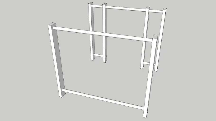 Sq deck mesh guard & barrier rail pair | 3D Warehouse