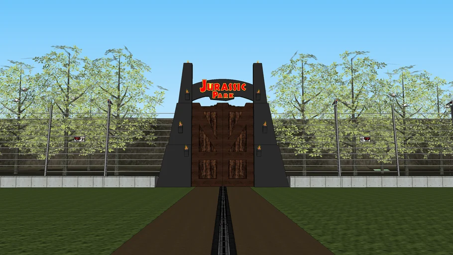 Jurassic Park Gates | 3D Warehouse