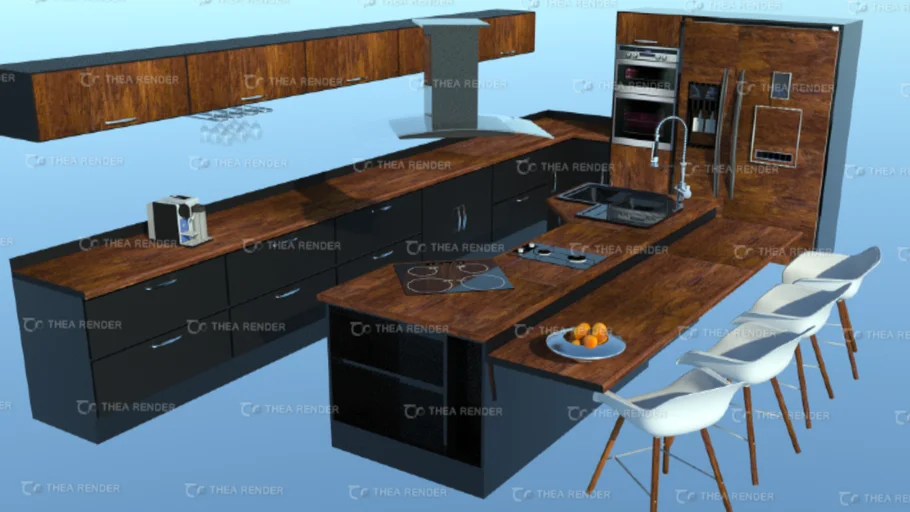 Wood kitchen | 3D Warehouse