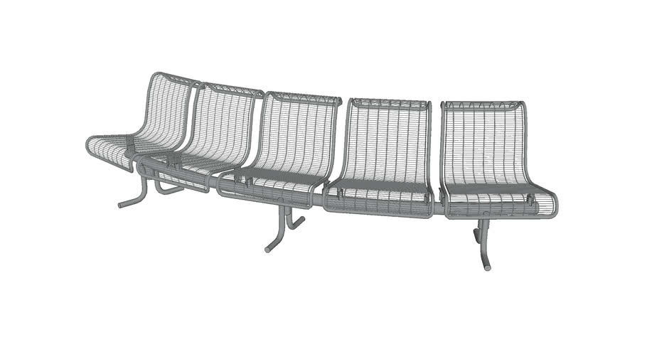 Plexus 5 Seat Bench | 3D Warehouse