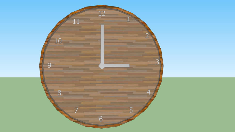 Modern Wooden Clock | 3D Warehouse