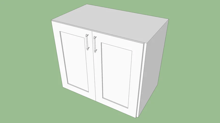Modular Kitchen Cabinet - Double Doors | 3D Warehouse
