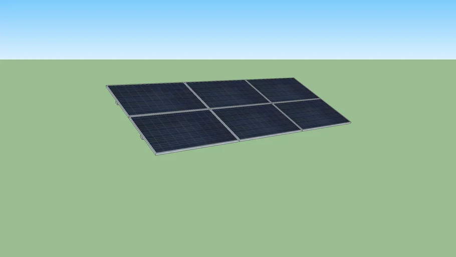 6 Paneles Solares Coplanar Horizontal | 3D Warehouse