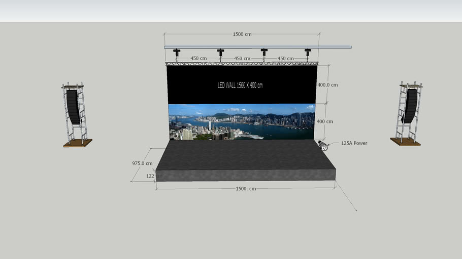 LED WALL and Backdrop | 3D Warehouse