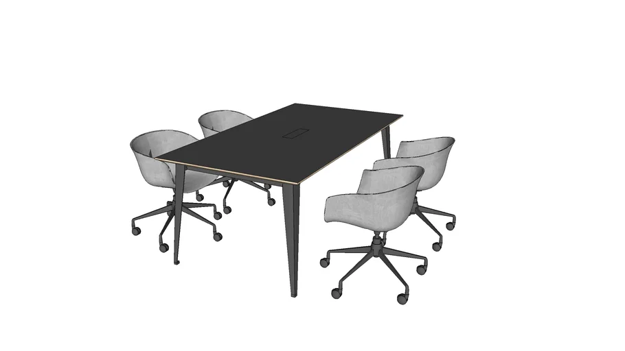 Ondarreta - Don table and Bai chair office | 3D Warehouse