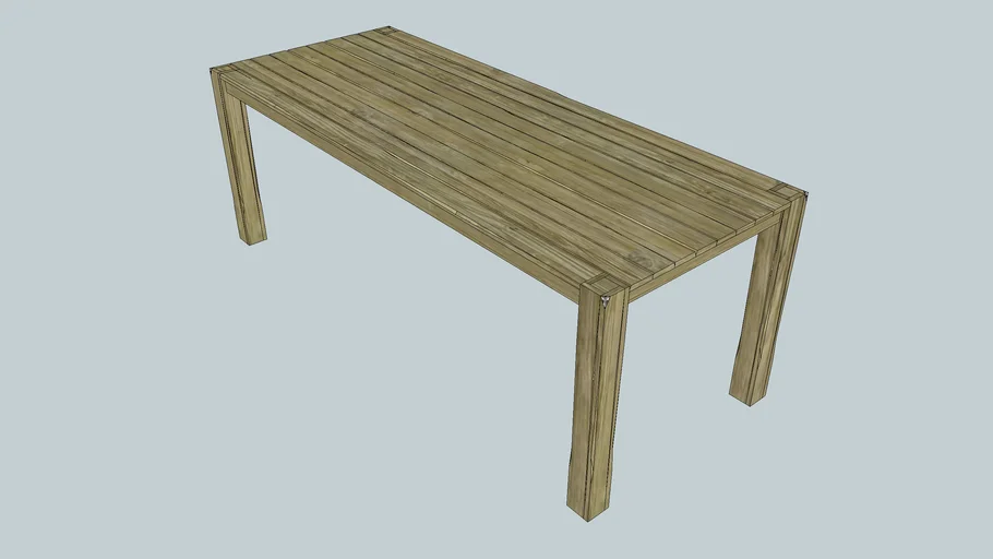 Diningroomtable Rough wood | 3D Warehouse