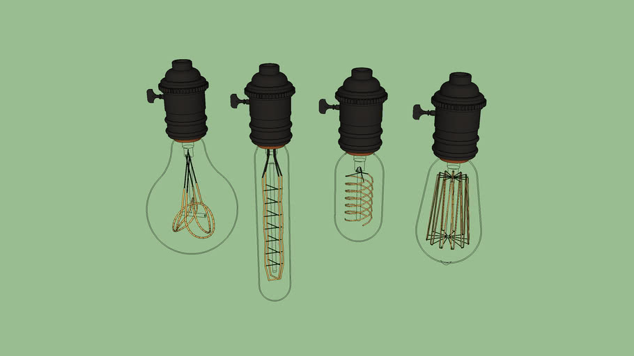 Edison lamp high poly ] | 3D Warehouse