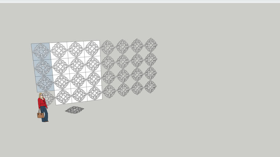 fasad batik 1000x1000 satuan mm | 3D Warehouse