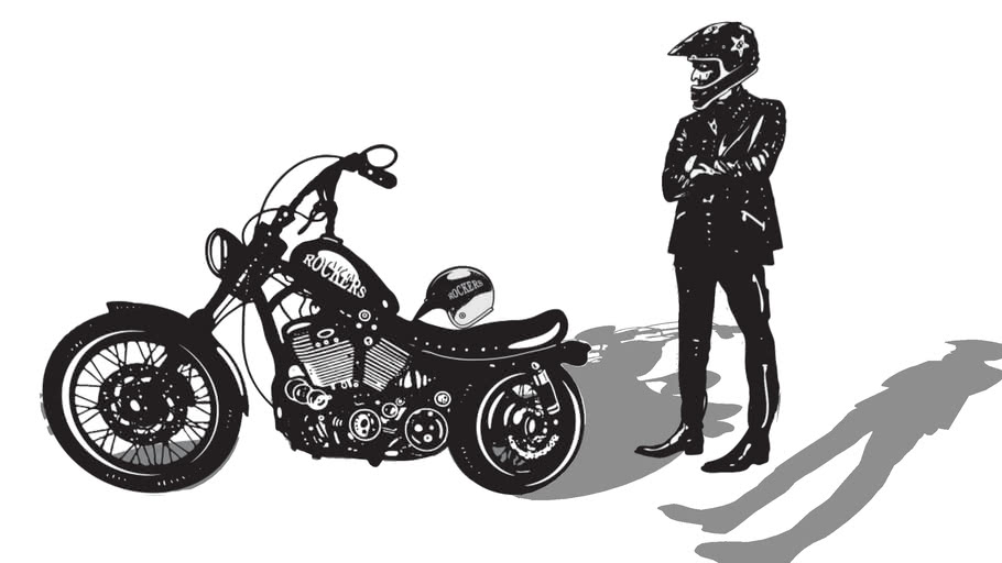 2D Moto Biker | 3D Warehouse