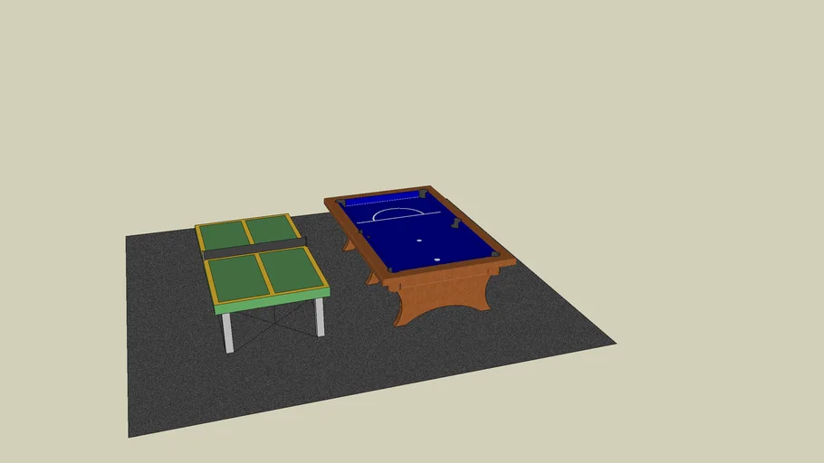 Pool Table And Table Tennis | 3D Warehouse