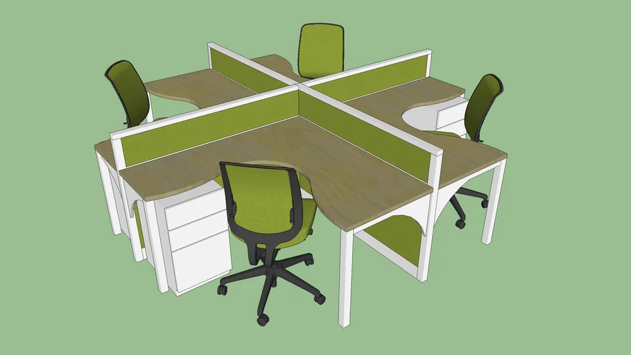 WorkStation 4 Konfigurasi | 3D Warehouse