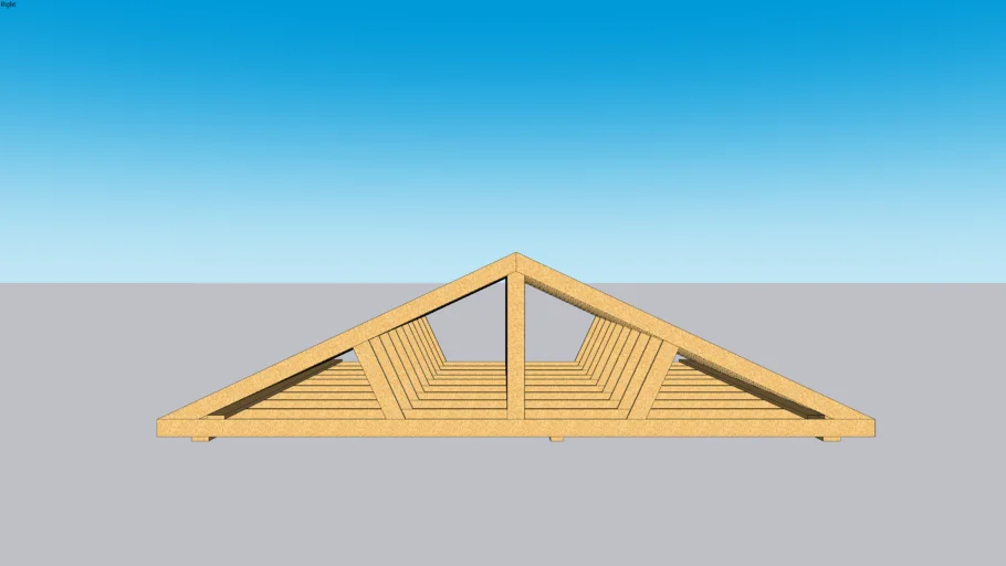 Dtvena konstrukcija krova | 3D Warehouse