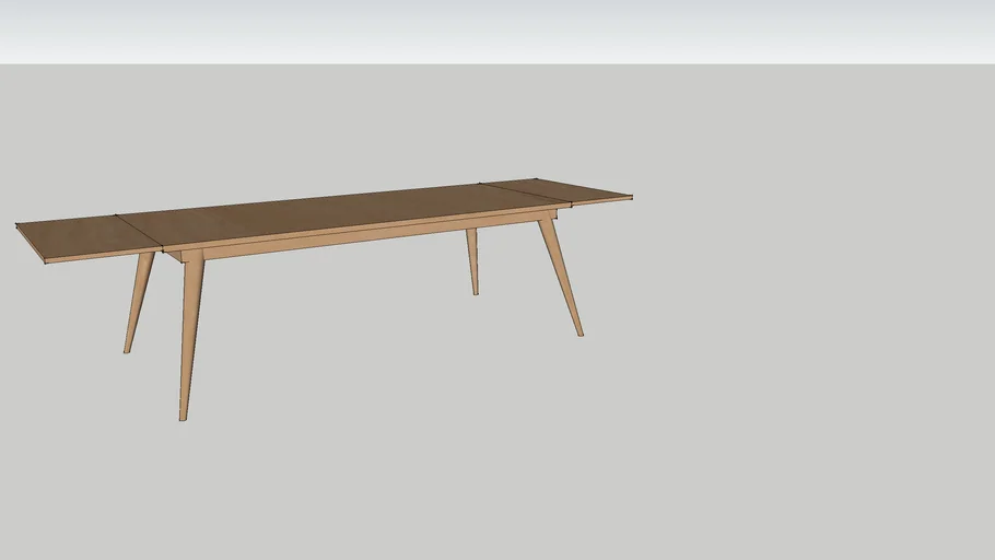 Copenhagen Dining Table with extension plates | 3D Warehouse