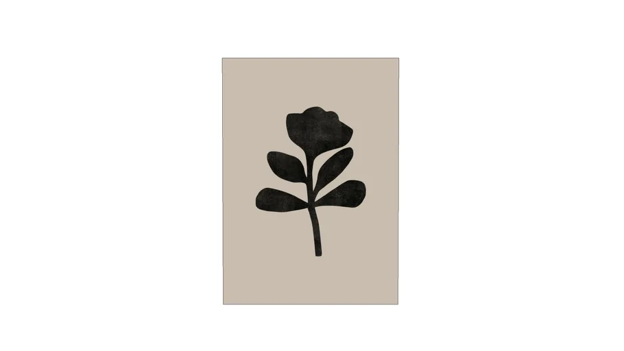 Quadro Decorativo Rozalea Negra | 3D Warehouse