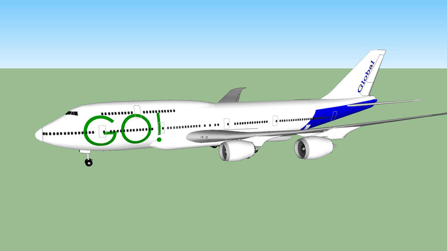 Global Airlines (2014 F]) - Boeing 747-8A5 - 'GO! Alliance' | 3D Warehouse