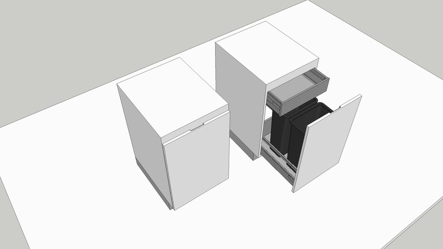 Mueble para bote de basura 50cm | 3D Warehouse