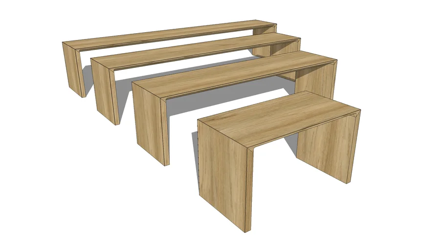 Bensen Radii Bench | 3D Warehouse