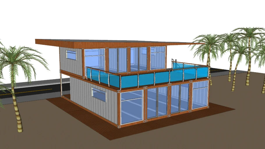 Sketchup Container Home Design Container House 3D Model By Zyed