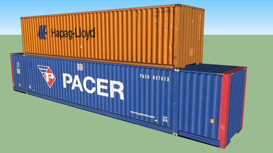 Container Double Stack | 3D Warehouse