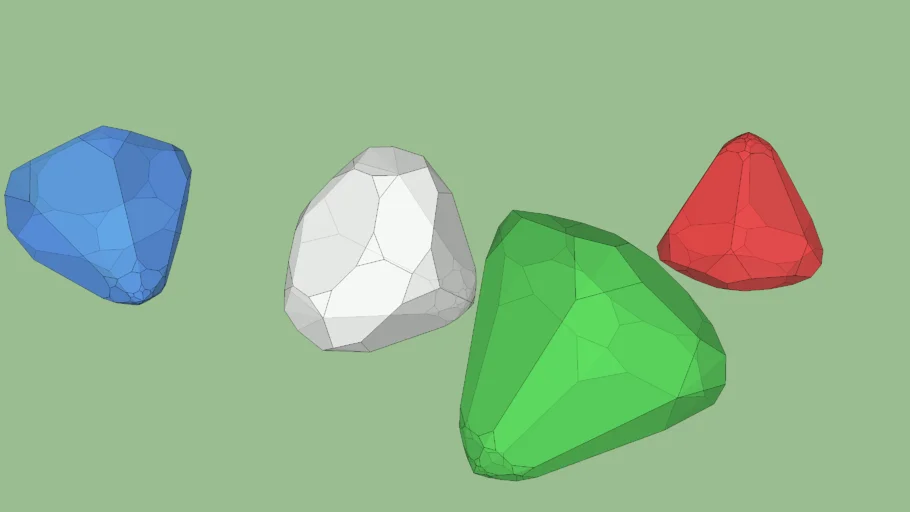set of precious stones, ruby, diamond, sapphire, emerald | 3D Warehouse