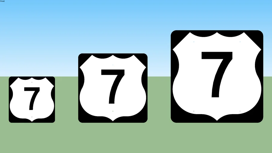 U.S. 7 Sign | 3D Warehouse