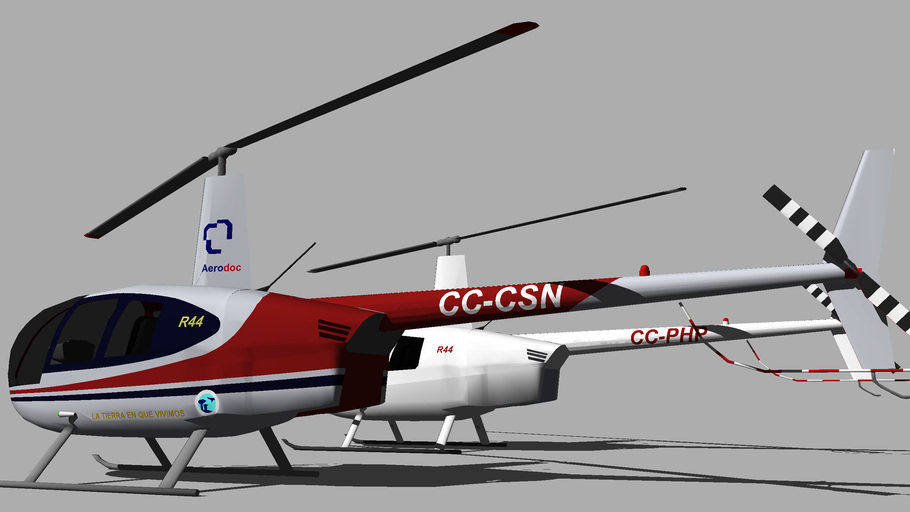2x chilean Robinson R44 Raven - CC-PHP, CC-CSN | 3D Warehouse