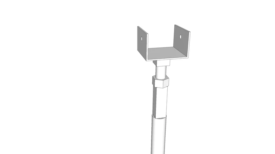 Pylex Foundation Post Unit with Helix Screw - 50 Inch | 3D Warehouse