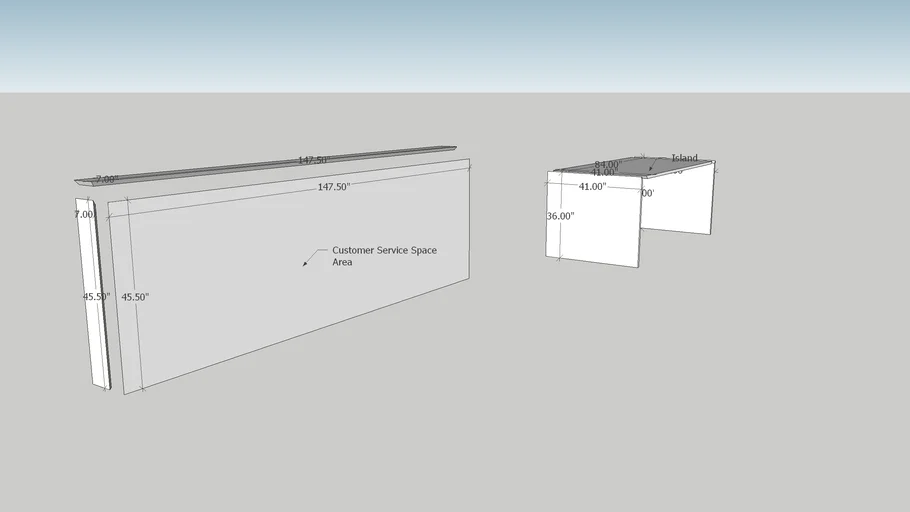 Customer Service Space Area and Island | 3D Warehouse