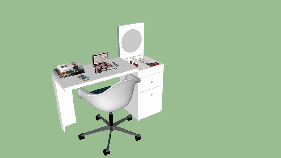 ESCRIVANINHA COM PENTEADEIRA CAMARIM DESEJO - ALBATROZ | 3D Warehouse