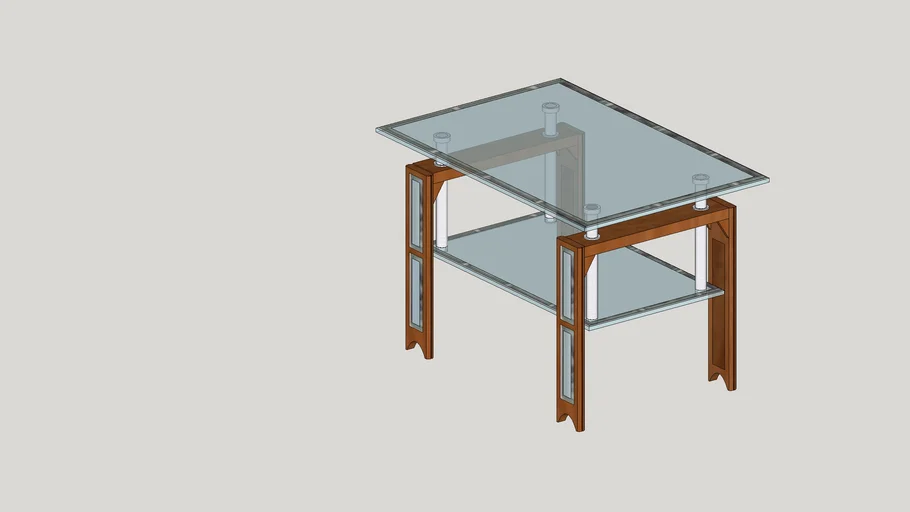 wood glass table3 | 3D Warehouse