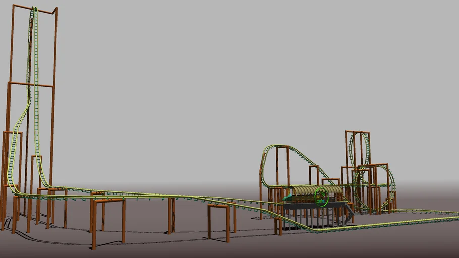 Zip Zap Zing Rollercoaster for 3d Challenge #93 | 3D Warehouse