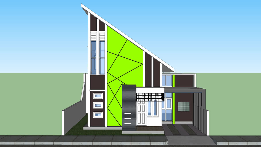 Rumah Tinggal 1,5 Lantai | 3D Warehouse