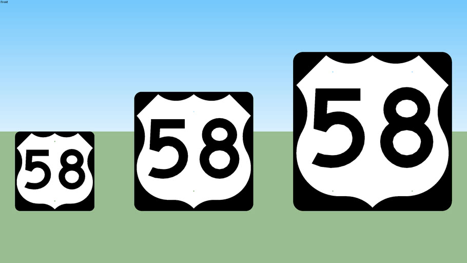 U.S. 58 Sign | 3D Warehouse