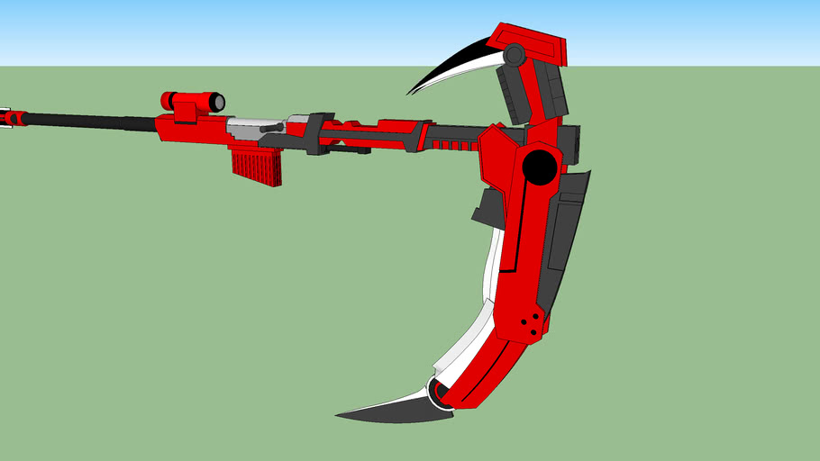 RWBY-Crescent Rose High Caliber Sniper Scythe Unfolded | 3D Warehouse