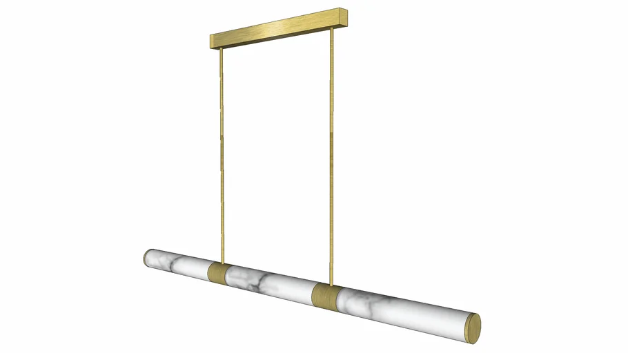 Made by Mayfair Luella LED 1500mm Pendant in Brass/Alabaster | 3D Warehouse