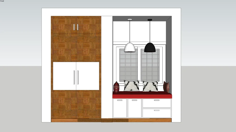 Wardrobe and window sitting area. | 3D Warehouse