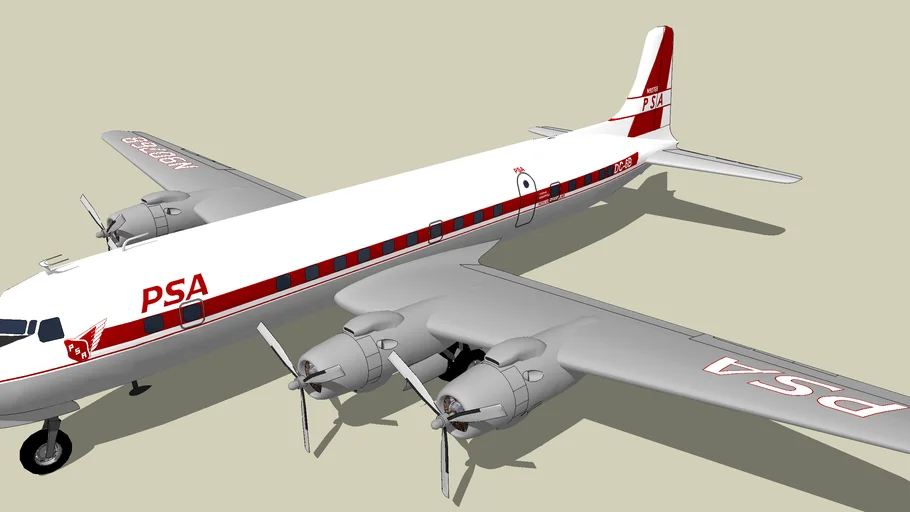 Pacific Southwest Airlines (PSA) (1960) - Douglas DC-6B Super ...