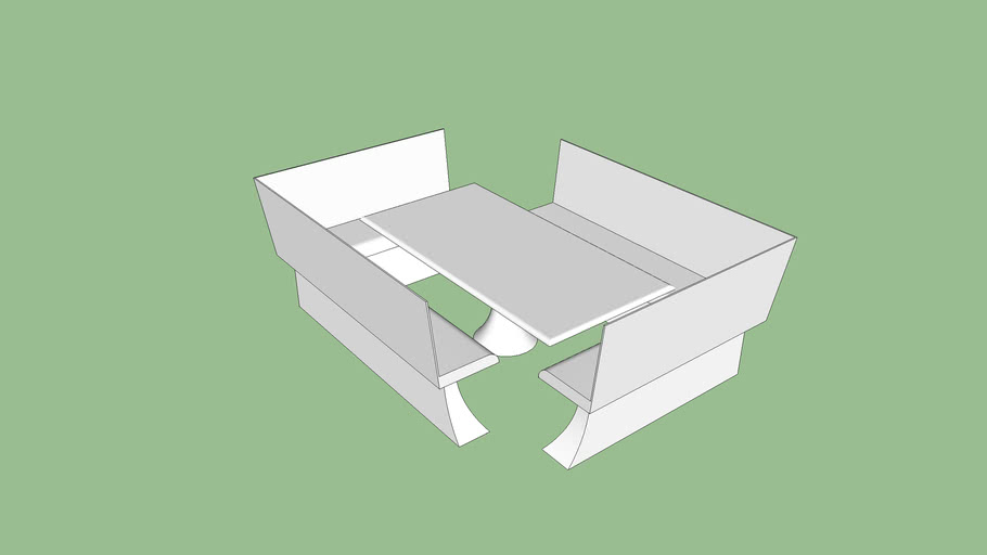 Square Table with Seats | 3D Warehouse