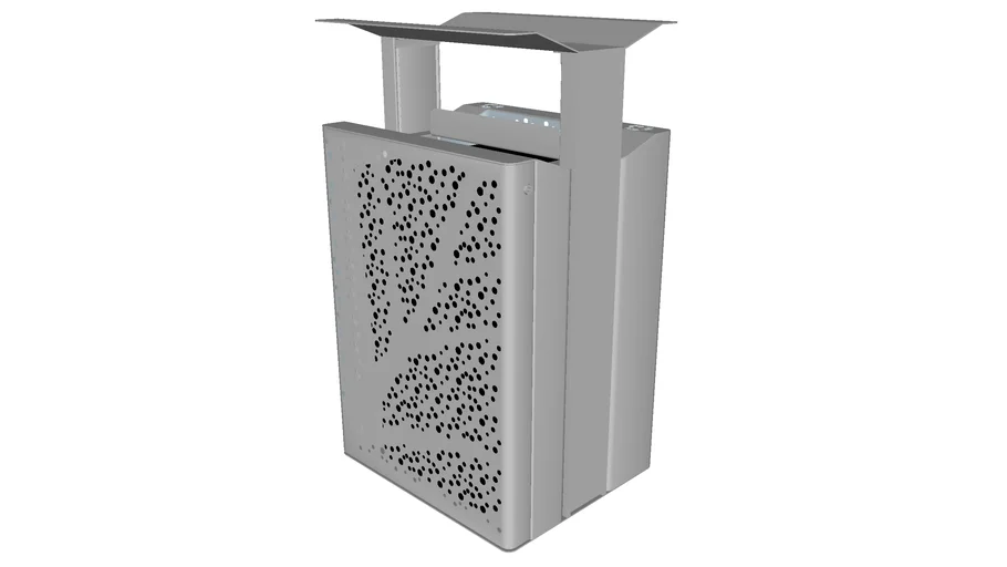 Airi Leaf 45-Gal. Dual Trash/Recycler with Side Door | 3D Warehouse