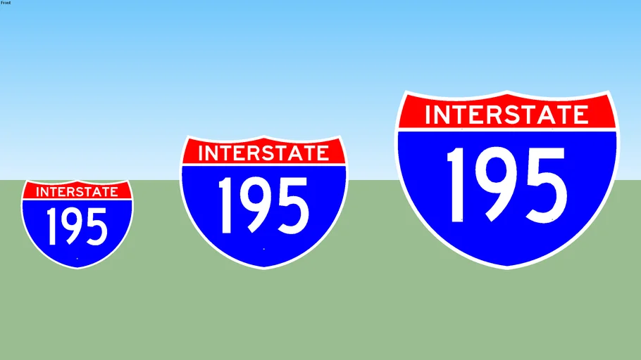 Interstate 195 Sign | 3D Warehouse