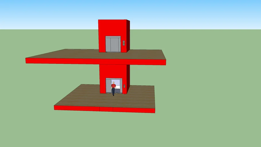 ascenseur rdc et 1ere étage | 3D Warehouse