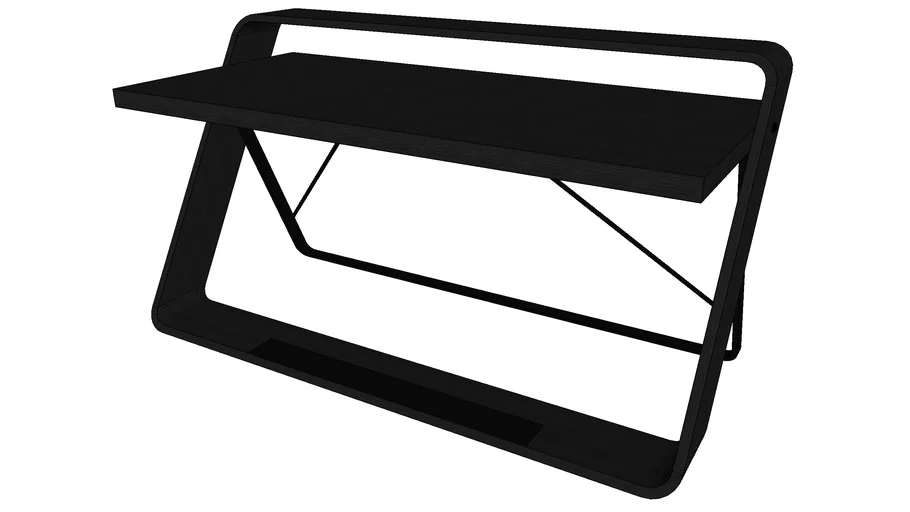 Watts Desk in Black Ash by Modloft | 3D Warehouse