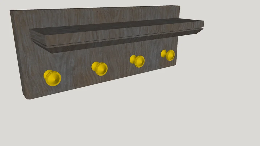 Modern/Rustic Wall Shelf | 3D Warehouse