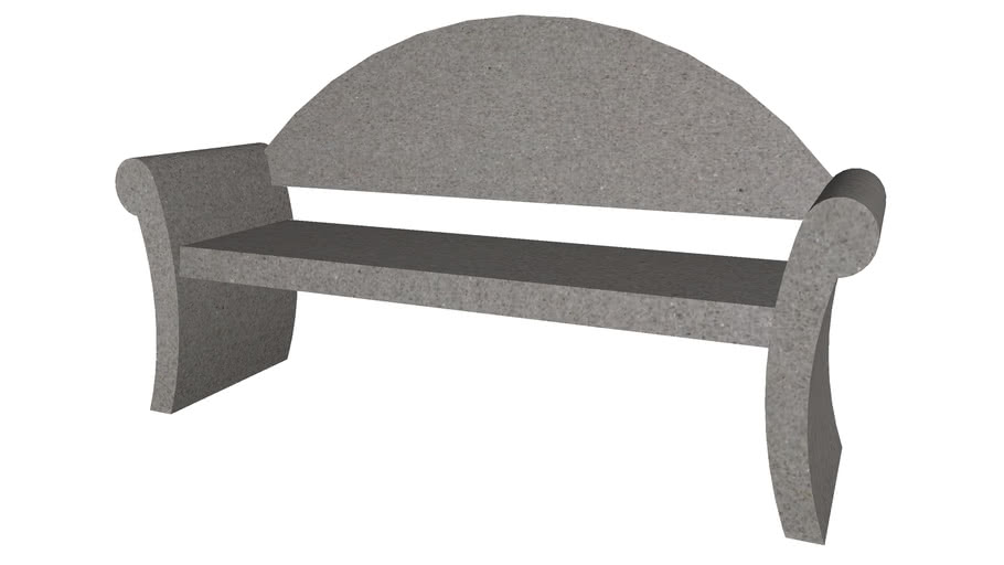 Concrete Arch Bench - Detailed | 3D Warehouse
